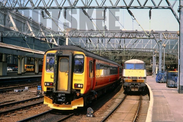 35MM SLIDE BR British Rail DMU 156501 Class 156 1992 Glasgow Original £ ...