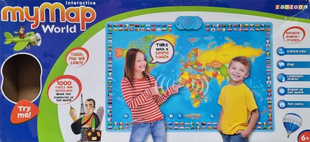 MY MAP WORLD - Interactive Map Educational Talking Map Toy for Kids ...