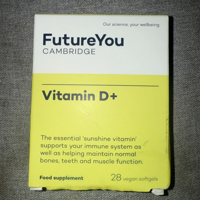 FUTURE YOU CAMBRIDGE Vitamin D+ Food Supplement, 28 Soft Gels, Vegan £ ...