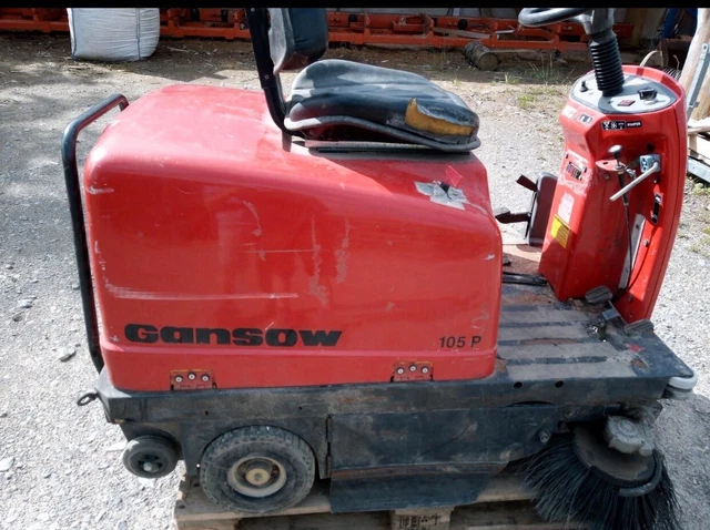GANSOW 105P KEHRMASCHINE aufsitzkehrmaschine briggs stratton motor EUR ...