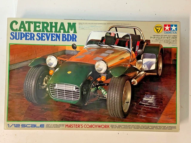 TAMIYA SELTENES CATERHAM Super Seven BDR Maßstab 1:12 Modell 10201 sehr ...