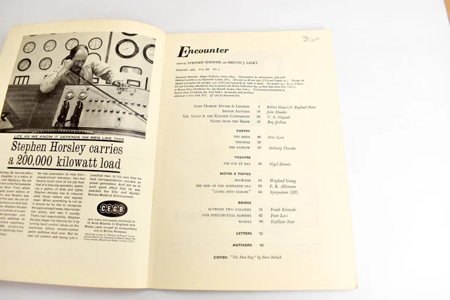 ENCOUNTER MAGAZINE FEB 1963: V.S. NAIPAUL Story, Robert GRAVES, Roy ...