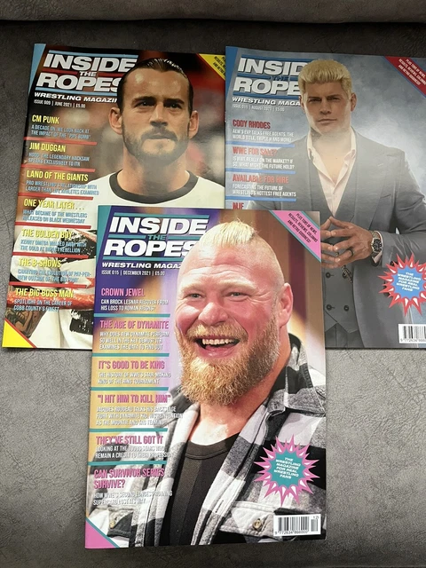WWE AEW INSIDE the Ropes Wrestling Magazine Issue 9 Issue 11 & 15 2022 ...