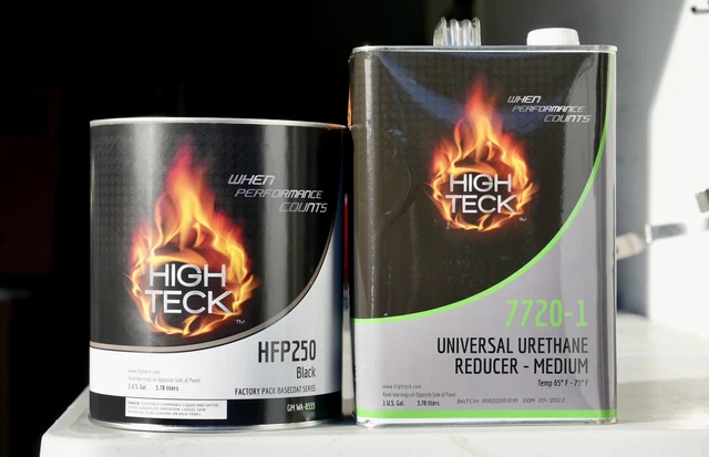 HIGH TECK HFP 250 Gm 8555 Ebony Black Basecoat Auto Paint Gallon Size ...