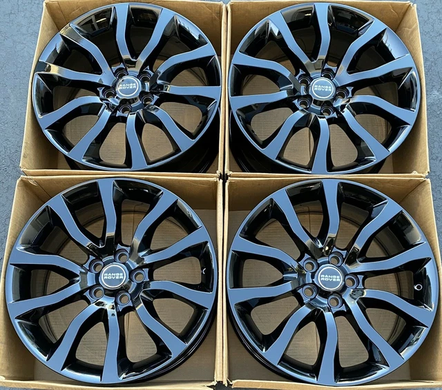 20& RANGE ROVER Factory Wheels OEM Rims Gloss Black 72252 Land Rover ...