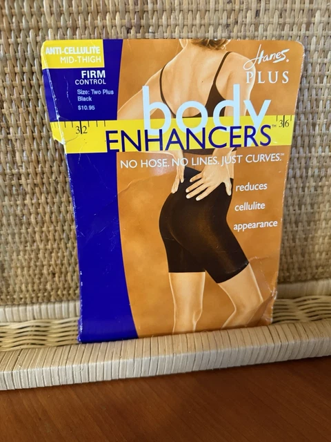 VINTAGE HANES BODY Enhancers Mid Thigh Firm Control Girdle Size Two ...