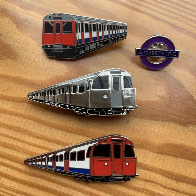 RAILWAY TRAIN ENAMEL Badge London Underground X 4 in MINT CONDITION. £ ...