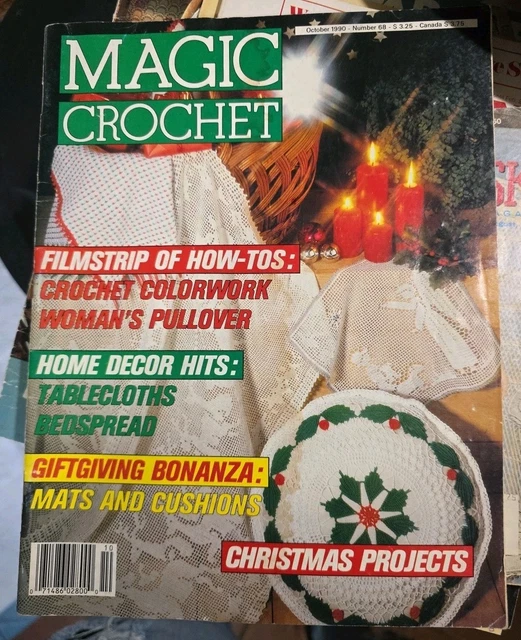 MAGIC CROCHET MAGAZINE #68 Oct1990 Christmas Projects,Home Decor & More £5.29 - PicClick UK