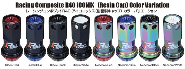 KYO-EI RACING COMPOSITE R40 Iconix M12Xp1.5 (Lock & Nut Set (Cap Less ...