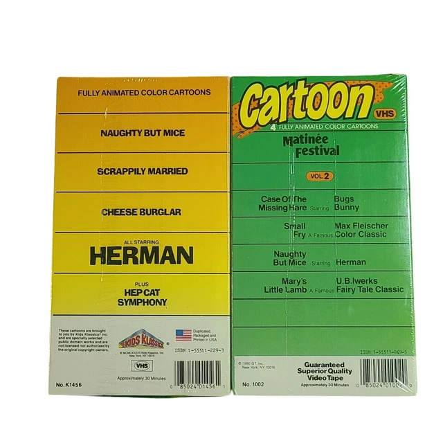 CARTOON MATINEE FESTIVAL 2 Vhs Bugs Bunny 1986 Herman Max Fleischer ...