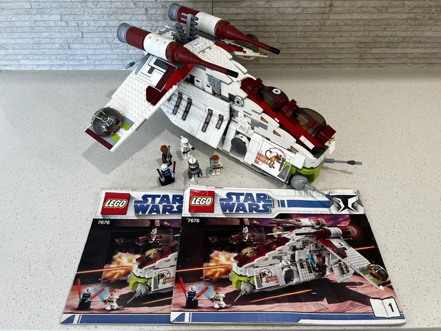 LEGO STAR WARS - Republic Attack Gunship 7676 COMPLETE $500.00 ...