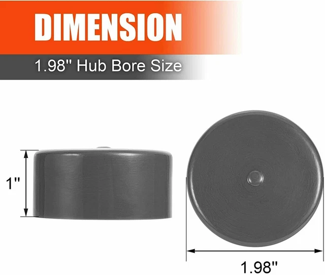UNIVERSAL FITMENT 2X1 98 Rubber Cap Dust Covers for Trailer Boat Set of ...