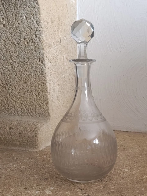 ANCIENNE CARAFE CARAFON en Verre Ciselé Art de la Table 780 g EUR 1,00 - PicClick FR