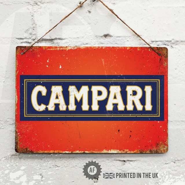 CAMPARI INSEGNA DA parete in metallo cocktail bar. Pub Bar Cucina Home ...