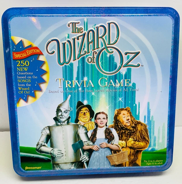 PRESSMAN WIZARD OF Oz Trivia Game Complete Collector Tin Open Tin £26. ...
