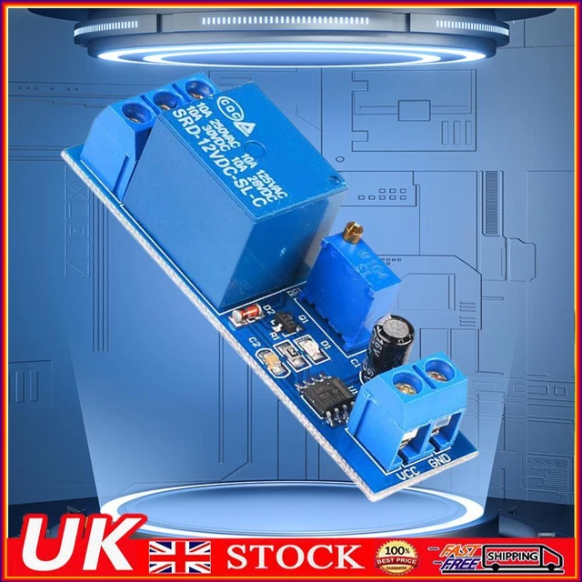 NE555 TIME DELAY Relay Module 5V/12V 0 To 10 Second Automotive Delay ...
