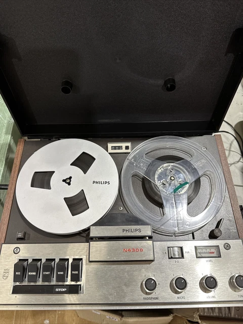 PHILIPS N4308 VINTAGE 4 Track 2 Speed Reel To Reel Tape Recorder See ...