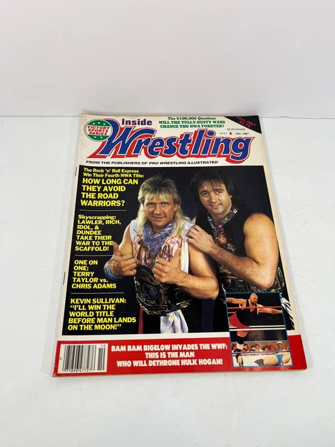 INSIDE WRESTLING MAGAZINE October 1987 VG Road Warriors WWF WWE Rock ...