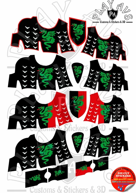 PLAYMOBIL STICKERS CABALLERO Medieval - Stickers knight - Autocollant ...