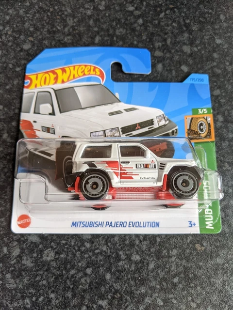 HOT WHEELS HKK36 2023 MUD Studs 3/5 Mitsubishi Pajero Evolution 175/250 White £6.99 - PicClick UK