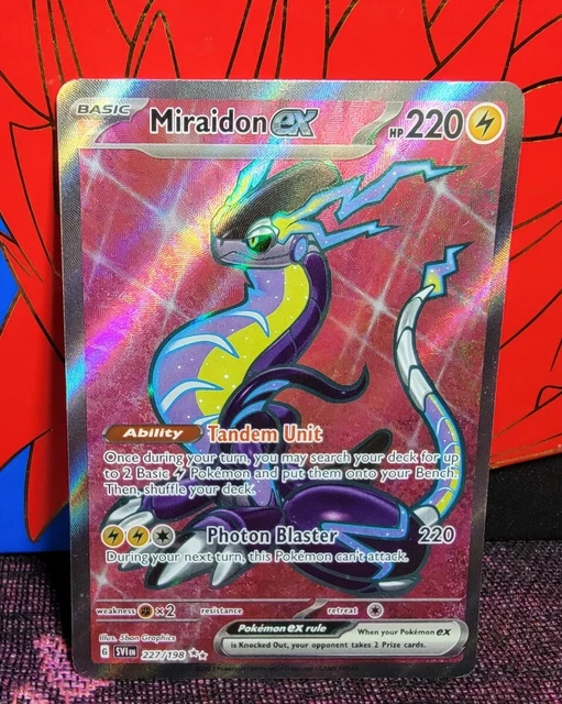 POKÉMON SCARLET & Violet Miraidon EX Full Art Ultra Rare 227/198 $5.99 ...