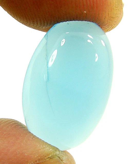 11.00 CT NATUREL Bleu Calcédoine Desseré Pierre Précieuse Cabochon Soin ...