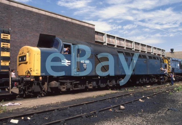 35MM RAILWAY SLIDE of Class 40 40169 @ Doncaster Works Copyright to ...
