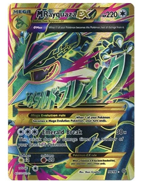POKEMON - MEGA-RAYQUAZA-EX (98/98) - Ancient Origins - Holo (played ...