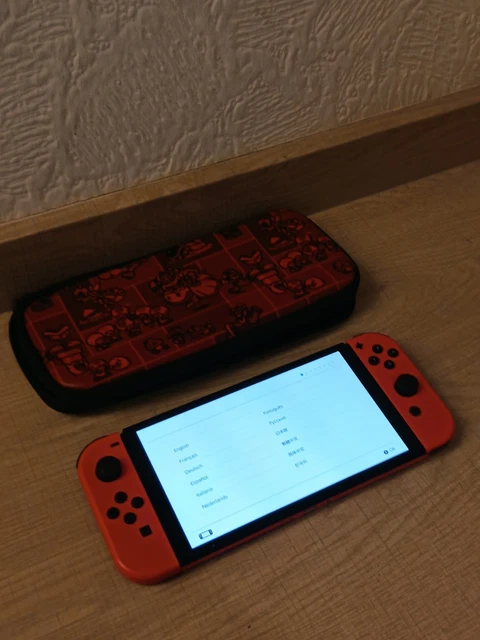 NINTENDO SWITCH OLED Model Console + Joycons Only Mario Red Edition ...