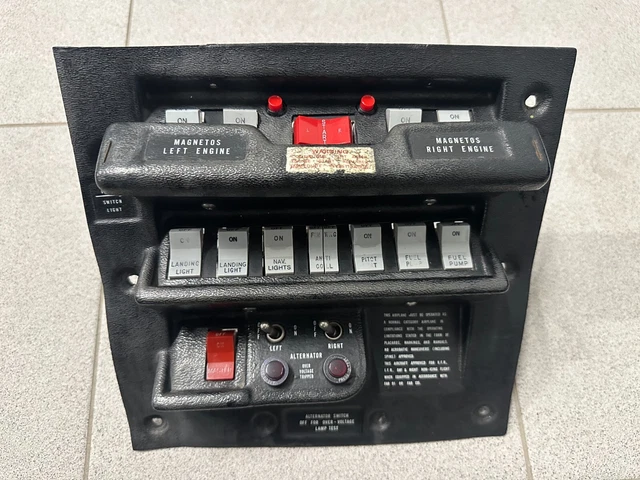 PIPER SENECA PA34-200 Schalter Leiste electrical switch panel assy ...