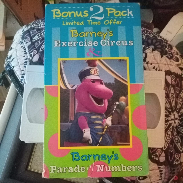 BARNEY'S EXERCISE CIRCUS & Parade Of Numbers VHS Tapes 2 Pack 1996 ...