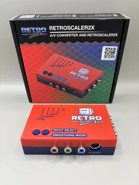 RETROSCALER2X AV TO HDMI Up-Scaler Retro Converter Game Console Play ...