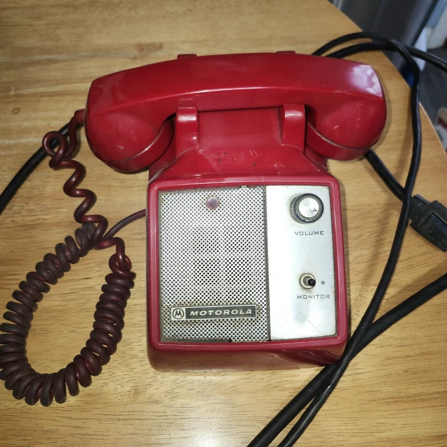 VINTAGE MOTOROLA PHONE Red Landline Retro 60s Corded TLN1187A £91.60 ...