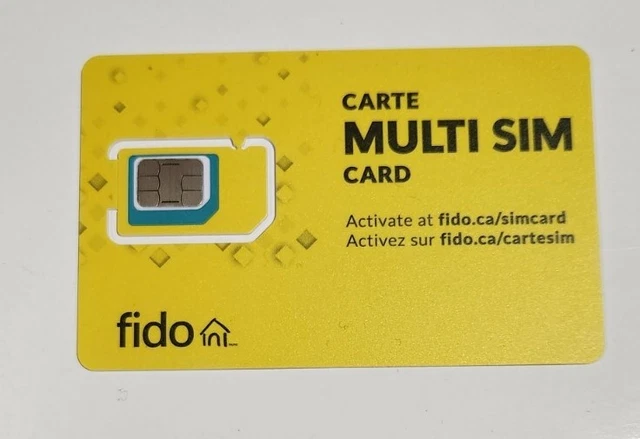 NEW FIDO SIM Card Multi triple tri 3 in 1 LTE 4G 5G $6.93 - PicClick CA