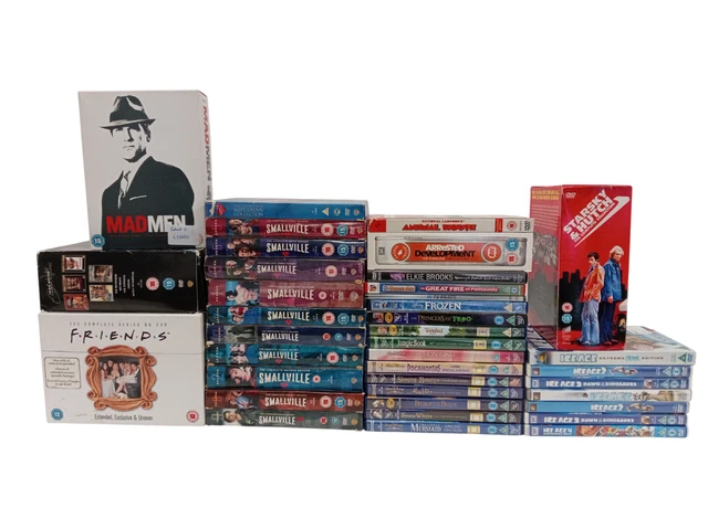 HUGE BUNDLE OF Mixed DVD Including Smallville, Friends, Disney Movies ...