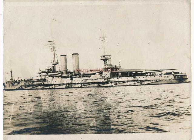 GROSS-FOTO, WK1, ENGL. Linienschiff HMS Cornwallis, am 9.01.1917 ...