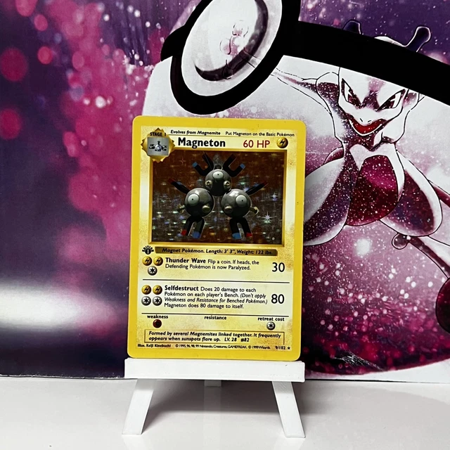 CARTES POKEMON : Set de Base 1ère Edition Rare Holo : Magneton 9/102 ...