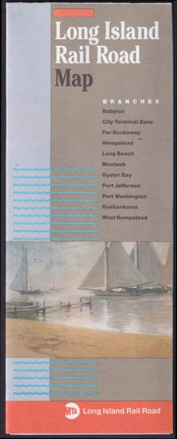 LONG ISLAND RAIL Road Railroad System Map 1994 £9.30 - PicClick UK