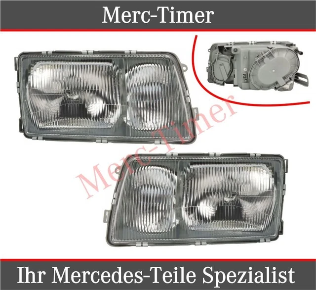 SCHEINWERFER PAAR FÜR Mercedes W126 S-Klasse Links Rechts H3 H4 Set EUR 286,67 - PicClick DE