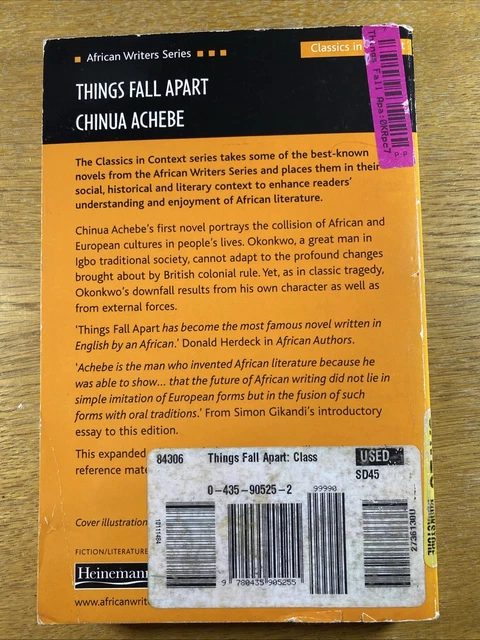 THINGS FALL APART by Chinua Achebe (1996, Trade Paperback) £4.86 ...