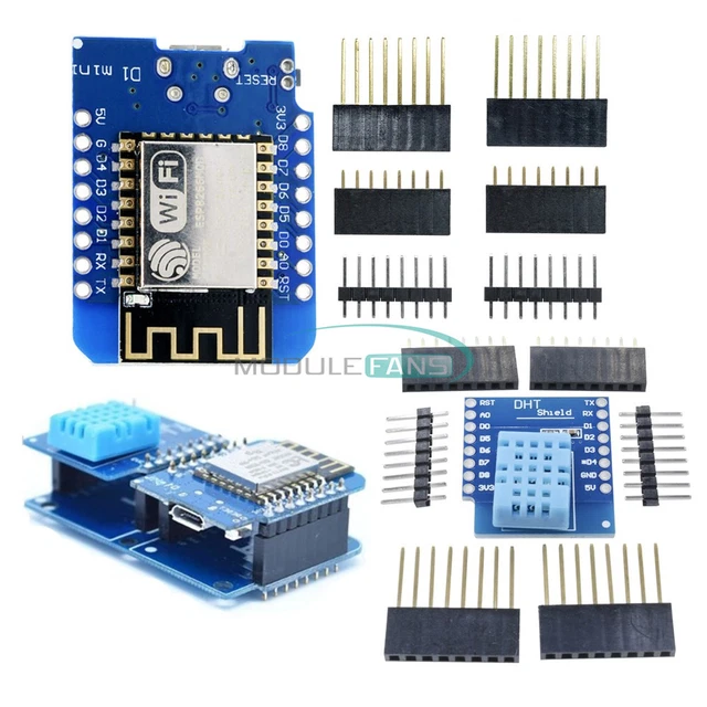 DUAL BASE DHT11 WeMos D1 ESP8266 ESP-12 NodeMCU Lua WIFI Developpement Board EUR 2,12 - PicClick IT