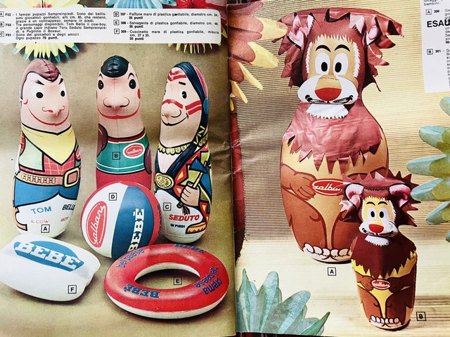 VECCHIO CATALOGO REGALI galbani anni 70 con i gonfiabilii sempreinpiedi ...