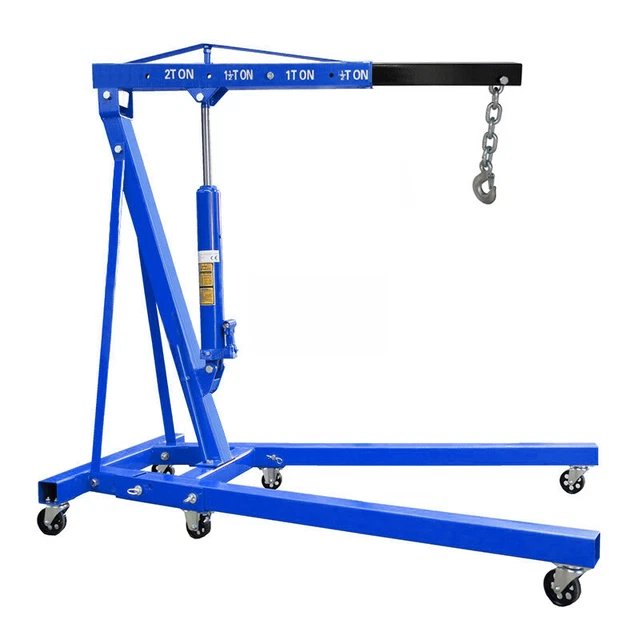 2 TON HYDRAULIC Folding Engine Crane Stand Hoist Lift Lifter Jack Workshop Tools £209.95 ...