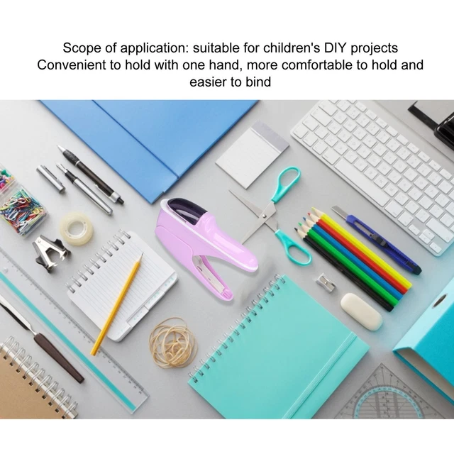 STAPLELESS STAPLER TOOL Stapling Machine For HOme Office Documents ...