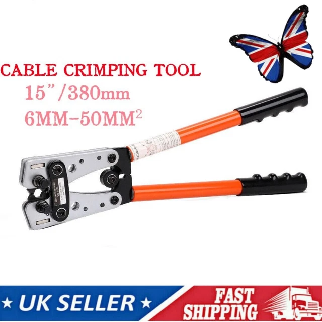 LARGE WIRE TERMINAL Crimping Tool Lug Crimper Cu/Al Terminal Plier 6 ...