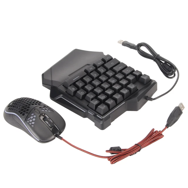 GAMING KEYBOARD MOUSE Converter Set Programmable Silent Hole Mouse ...