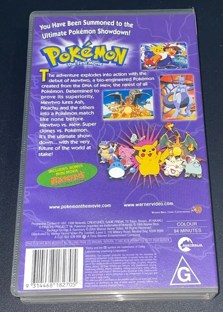 POKEMON THE FIRST Movie - VHS + Promo Card RARE! - Sealed NEW 1999 ...