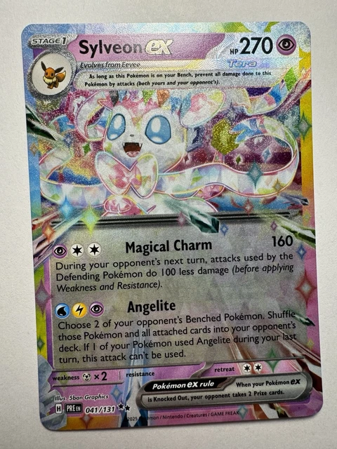 SYLVEON EX 041/131, Pokemon, Prismatic Evolutions, PRE EN £4.25 ...