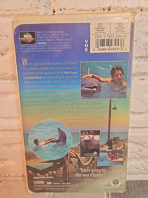 FLIPPER VHS 1996 Clamshell Elijah Wood $5.97 - PicClick CA