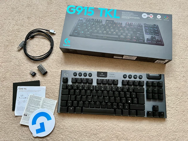 LOGITECH G915 TKL Linear LIGHTSPEED Wireless RGB QWERTY UK Keyboard £ ...